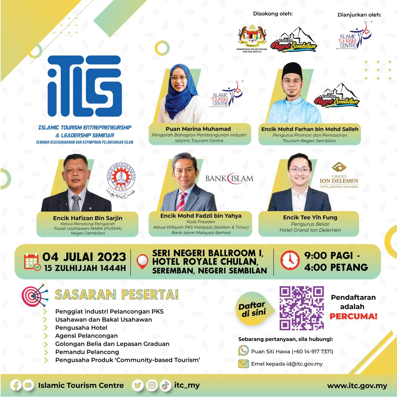 SEMINAR KEUSAHAWANAN DAN KEPIMPINAN PELANCONGAN ISLAM (ISLAMIC TOURISM ENTREPRENEURSHIP AND ...